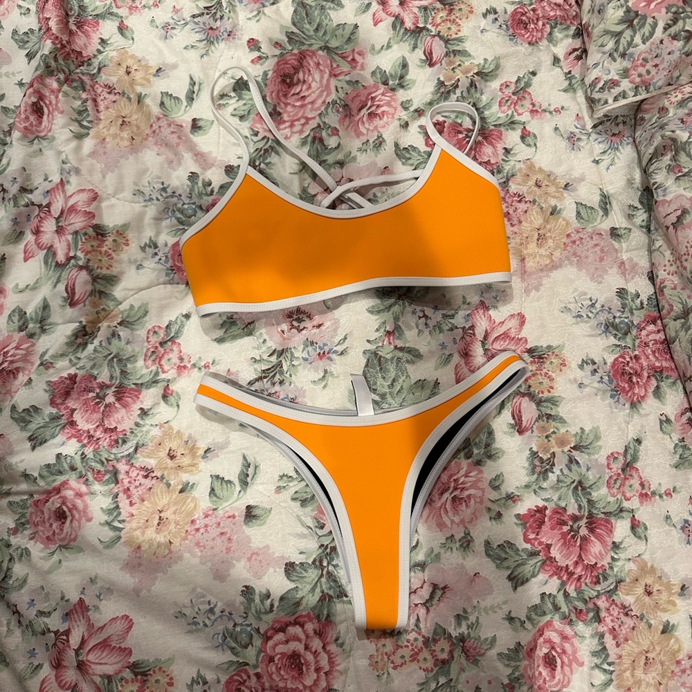 Hoaka Swim Orange Neoprene Bikini Set - Gem